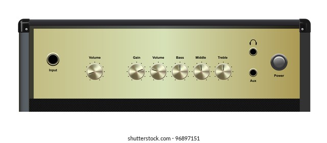 Vector Realistic Amplifier Interface On White Stock Vector (Royalty ...