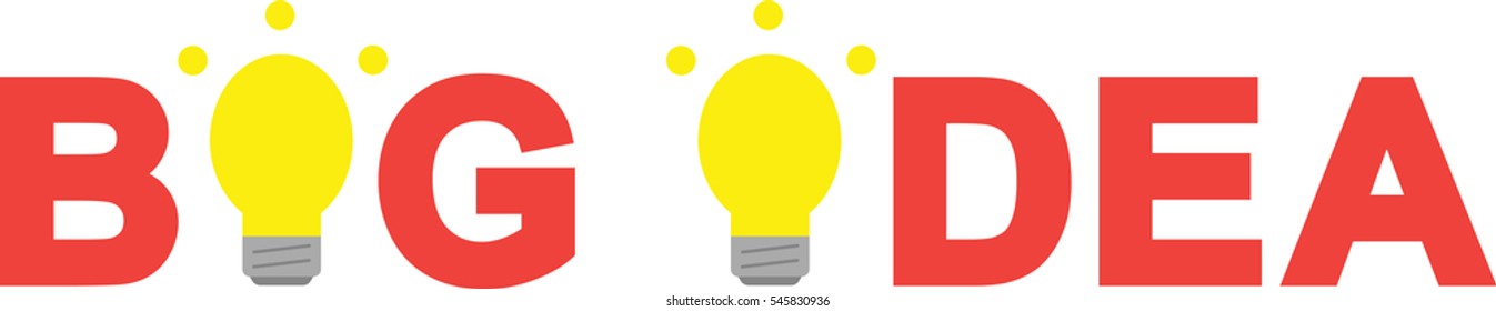 Vector Red Big Idea Text Glowing Stock Vector (Royalty Free) 545830936 ...