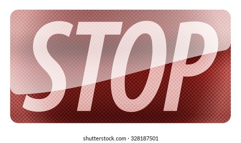 Vector Red Glossy Stop Button Stop Stock Vector (Royalty Free ...