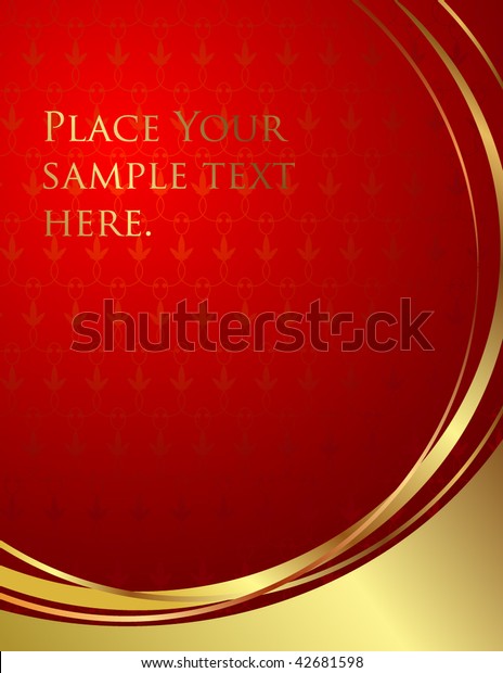 Vector Red Gold Background Stock Vector (Royalty Free) 42681598 ...
