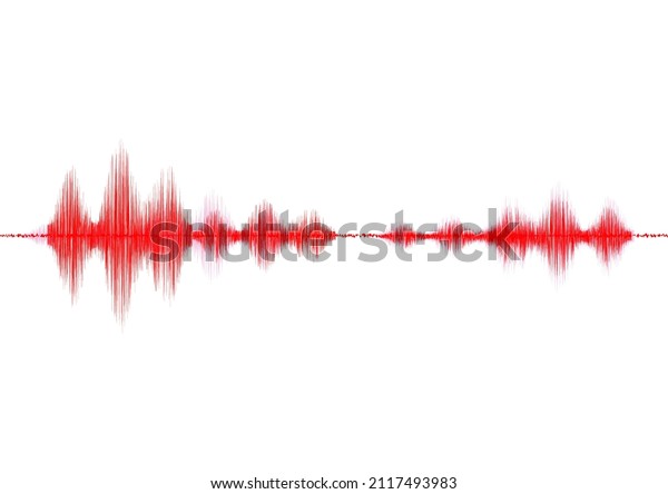 Vector Red Sound Wave Equalizer On Stock Vector (Royalty Free ...