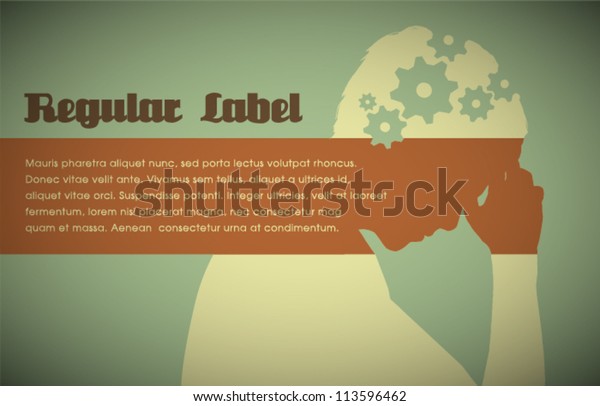 Vector Retro Man Thinking Design Stock Vector (Royalty Free) 113596462 ...