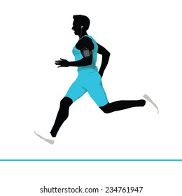 Vector Running Man Stock Vector (Royalty Free) 234761947 | Shutterstock