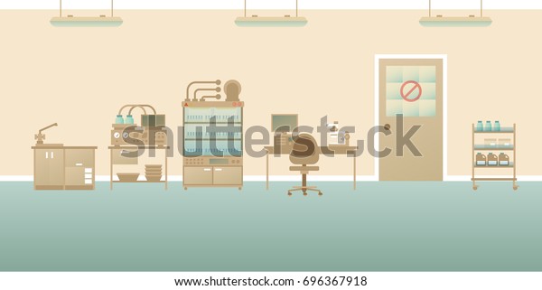 Vector Scientific Laboratory Interior Empty Scene Stock Vector (Royalty ...