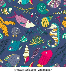 2,688 Sea Creatures Repeat Pattern Stock Vectors, Images & Vector Art ...
