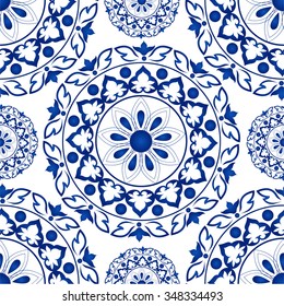 Abstract Blue White Hand Drawn Seamless Stock Illustration 1483171040 ...