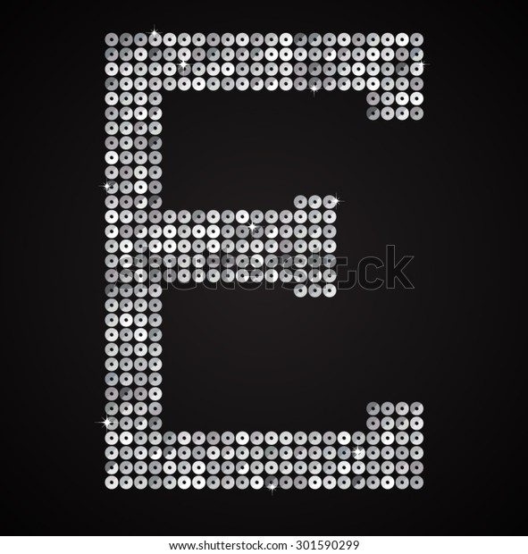 Vector Sequins Letter E Glitter Font Stock Vector (Royalty Free ...