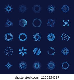 Vector Set Abstract Geometric Shapes On Stock Vector (Royalty Free) 2255354019 | Shutterstock