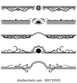 Vector Set Border Design Element Stock Vector (Royalty Free) 305719592 ...