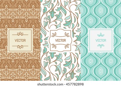 Vector Set Packaging Design Templates Seamless Stock Vector (Royalty ...