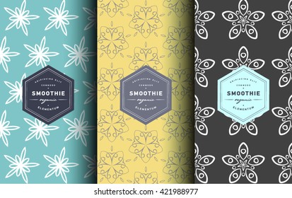 Vector Set Design Patterns Label And-lettering Stock Vector (Royalty ...