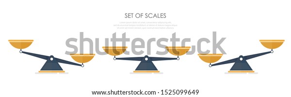 Vector Set Different Scales Flat Style Stock Vector (Royalty Free ...