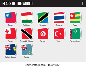 Vector Set Flags World Sorted Alphabetically Stock Vector (Royalty Free ...