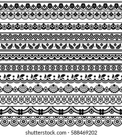 Vector Set Floral Elements Seamless Pattern Stock Vector (Royalty Free) 588469202 | Shutterstock