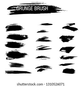 Vector Set Grunge Brush Strokes Stock Vector (Royalty Free) 1310526092 ...