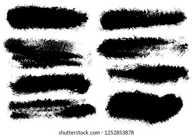 Vector Set Hand Drawn Brush Strokes Stock Vector (Royalty Free ...