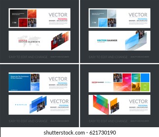 Vector Set Modern Horizontal Website Banners Stock Vector (Royalty Free) 621730190 | Shutterstock
