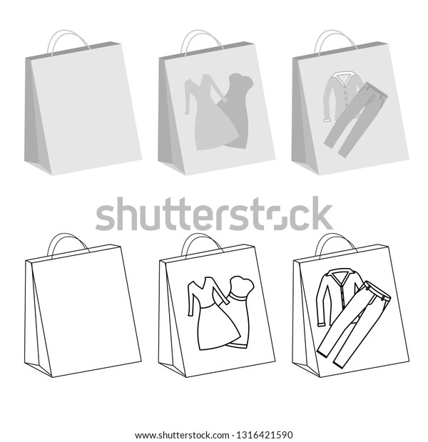 Vector Set Package Clothes Stock Vector (Royalty Free) 1316421590 ...