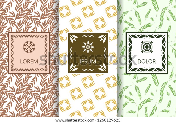 Vector Set Packaging Design Templates Seamless Stock Vector (Royalty ...