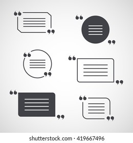Vector Set Red Blue Grey Quotation Stock Vector (Royalty Free ...