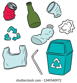 Vector Set Recycle Garbage Stock Vector (Royalty Free) 1349540972 ...