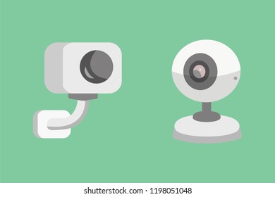 Vector Set Security Camera Cctv Cartoon Stock Vector (Royalty Free ...