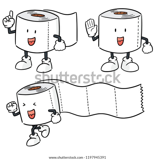 Vector Set Tissue Paper Cartoon Stock Vector (Royalty Free) 1197945391 ...