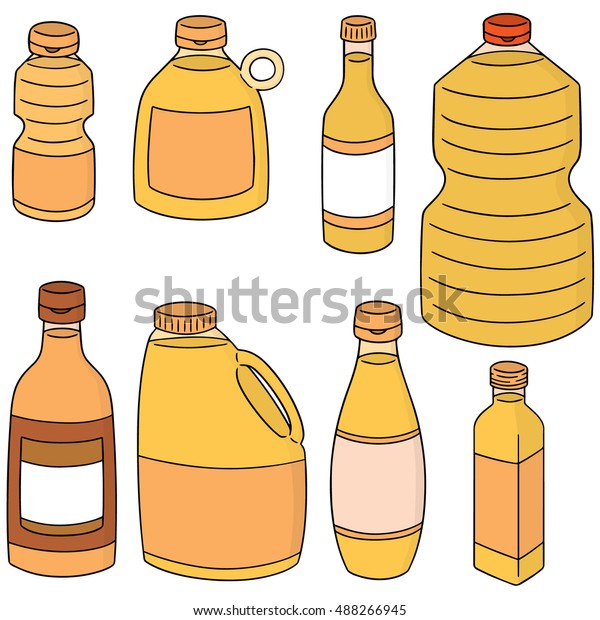 Vector Set Vegetable Oil Stock Vector (Royalty Free) 488266945 ...