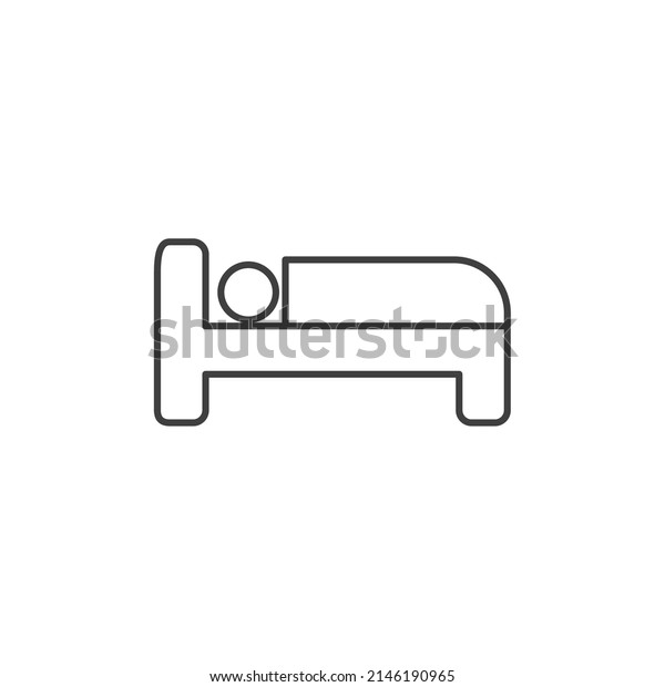 Vector Sign Bed Symbol Isolated On Stock Vector (Royalty Free ...