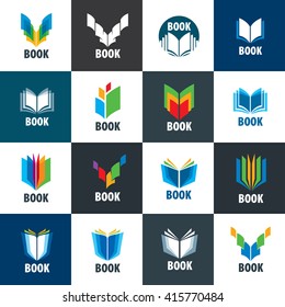 Book Writer Logo Set Template Design Stock Vector (Royalty Free ...