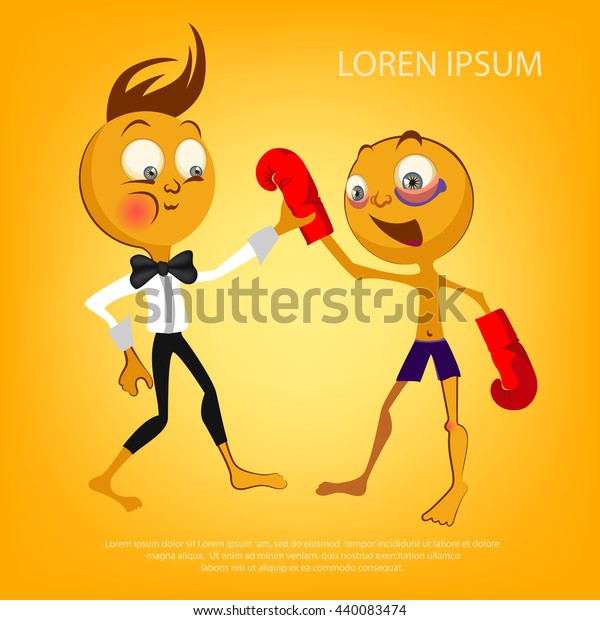 Vector Smiley Victory Boxer Referee Cute Stock Vector (Royalty Free ...
