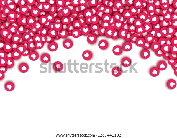 Vector Social Network Background Red Like Stock Vector (Royalty Free ...