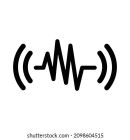 Sound Wave Icon Flat Style Heart Stock Vector (Royalty Free) 1499270414 ...