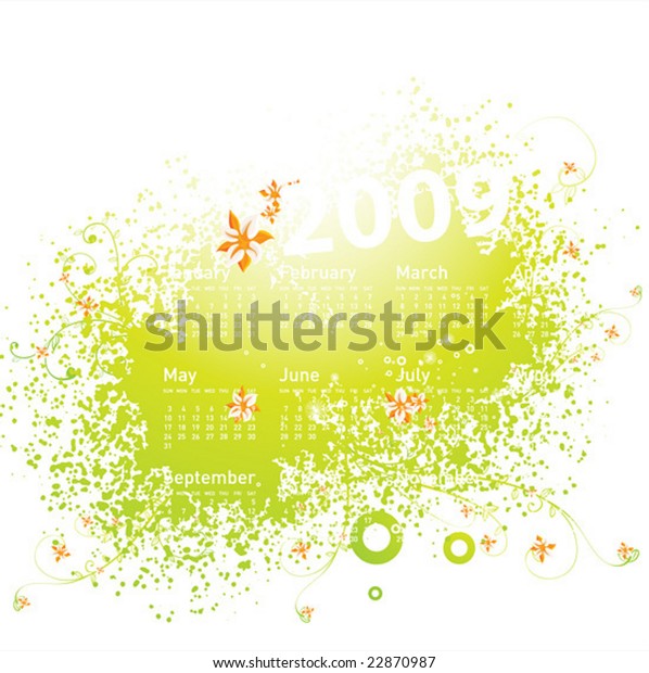 Vector Spring Calendar Design Stock Vector (Royalty Free) 22870987 ...