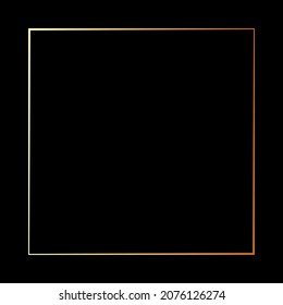 Vector Square Simple Gold Frame Isolated Stock Vector (Royalty Free ...