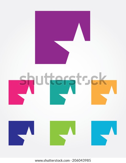 Vector Square Star Icon Set Stock Vector (Royalty Free) 206043985 ...