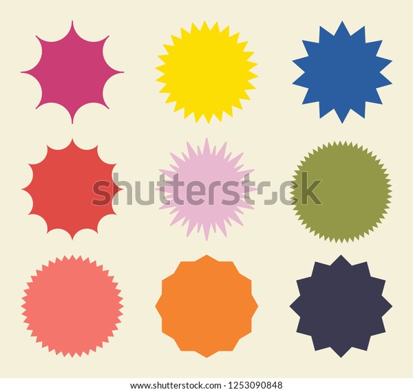Vector Starburst Set Stock Vector (Royalty Free) 1253090848 | Shutterstock