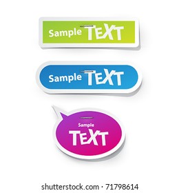 Vector Sticker Text Stock Vector (Royalty Free) 71798614 | Shutterstock