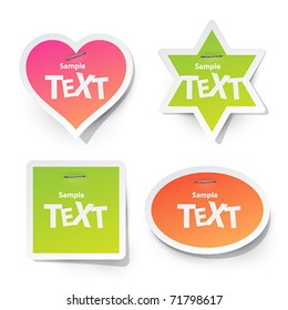Vector Sticker Text Stock Vector (Royalty Free) 71798617 | Shutterstock