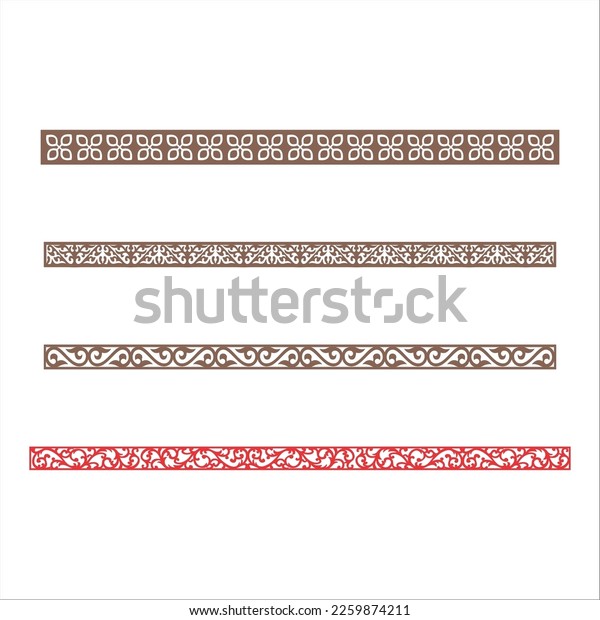 Vector Stripe Border Design Eaves Cnc Stock Vector (Royalty Free ...