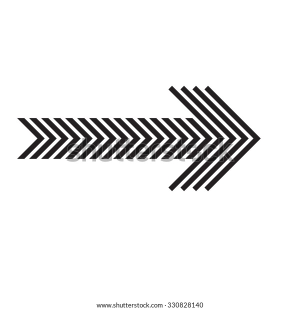 Vector Striped Arrow Background Stock Vector (Royalty Free) 330828140 ...