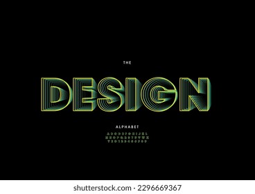 Vector Stylized Design Font Alphabet Stock Vector (Royalty Free ...
