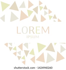 Vector Template Pastel Scattered Triangle Pattern Stock Vector (Royalty ...