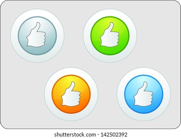 Vector Thumb Buttons Stock Vector (Royalty Free) 142502392 | Shutterstock