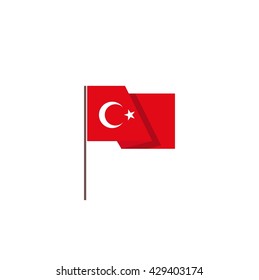 Turkey Flag Pin Stock Vector (Royalty Free) 195877319 | Shutterstock