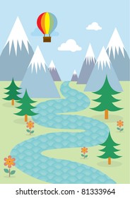 Vector Valley Stock Vector (Royalty Free) 81333964 | Shutterstock