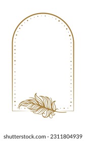 Vector Vertical Arch Shape Dotted Frame Stock Vector (Royalty Free ...