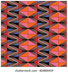 Vector Vintage Colorful Angular Triangle Pattern Stock Vector (Royalty ...