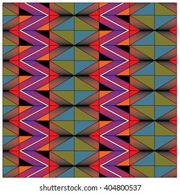 Vector Vintage Colorful Angular Triangle Pattern Stock Vector (Royalty ...