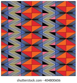 Vector Vintage Colorful Angular Triangle Pattern Stock Vector (Royalty ...